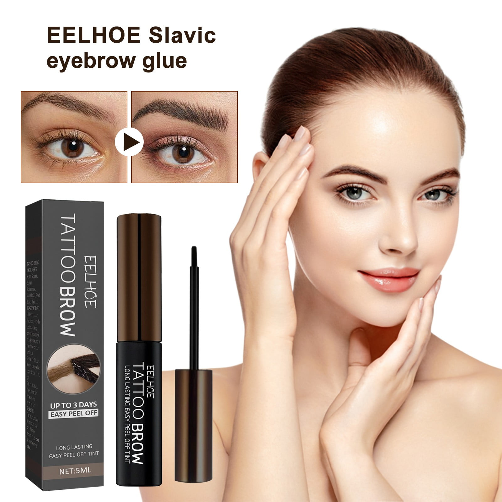 JIASONJY Tattoobrow Skin Peel Off Eyebrow Gel Tint, Semi Permanent Brow Tint, Last Up To 3 Days ...