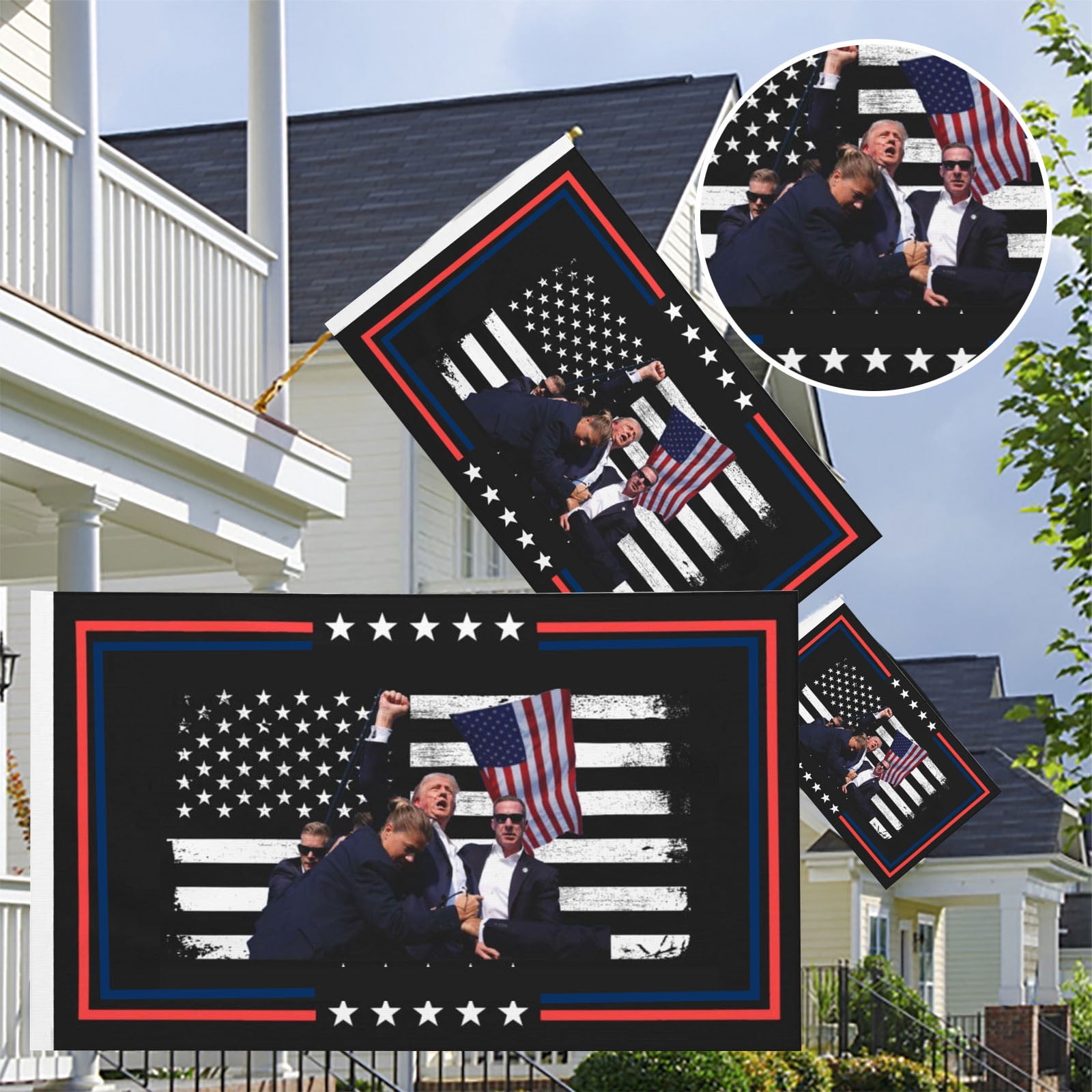 JIASONJY Trump 2024 Flag 3x5ft Outdoor made in usa Double Sided 3ply Take American Back Heavy ...
