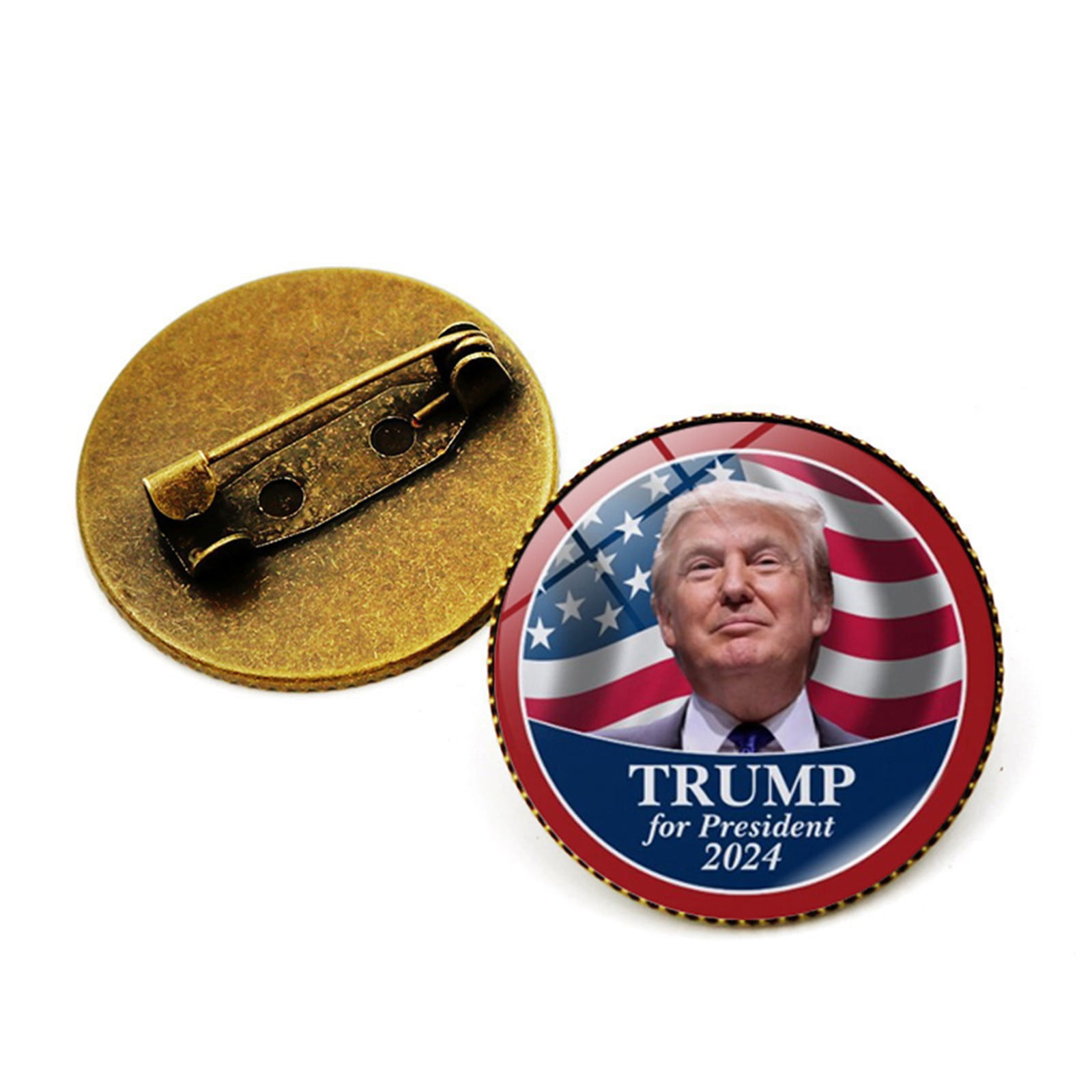 Jiasonjy Trump Vance 2024 Presidential Election Political Campaign Pins And Button Circle Badges