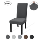 JIATER Chair Covers for Dining Room Stretch Washable Chair Slipcovers ...
