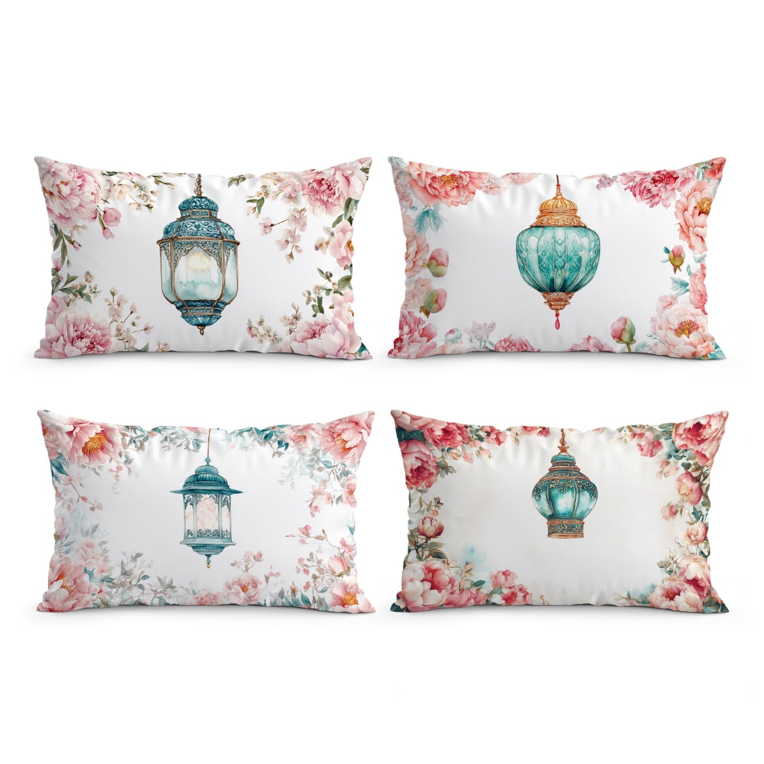 JIAYIQI Ramadan Auspicious Blooming Lantern Pillowcase Ramadan Kareem ...