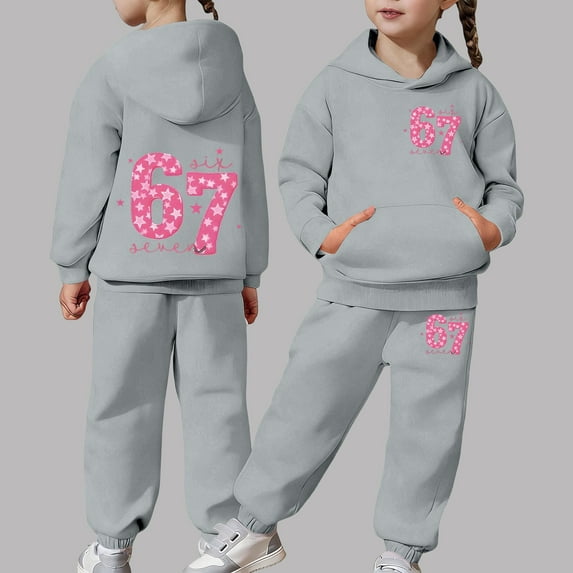 JIAYUE Boys Girls 67 Trendy Sets Outfit Pull-On Long Sleeve Cartoon ...