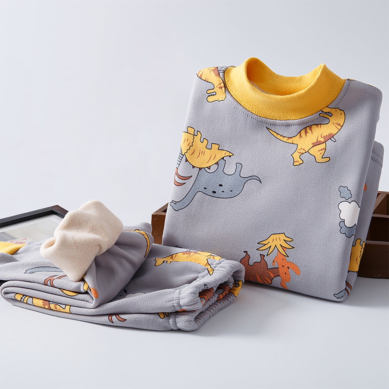 JIAYUE Boys Girls Cool Weather Outfits Sets Cartoon Long Sleeve Crew ...