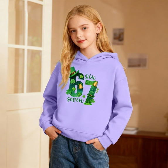 JIAYUE Boys Girls Spring Fall 67 Trendy Hoodie Sweatshirts Cartoon ...