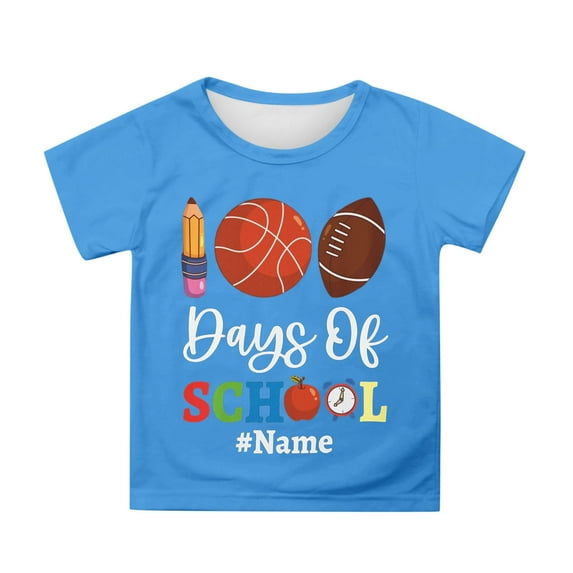 JIAYUE Boys Girls T Shirts Letter Graphic Back Short Sleeve School To ...