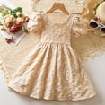 JIAYUE Child Girls Summer Dresses Floral Short Sleeve Drop Shoulder ...