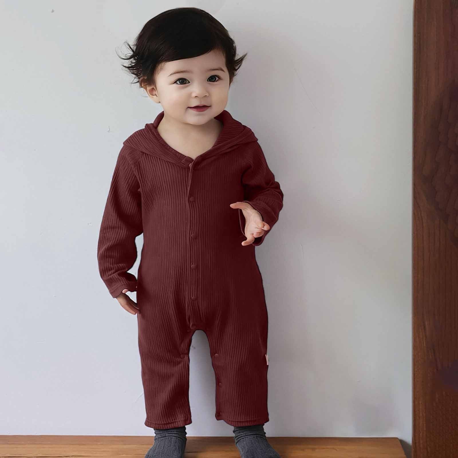 JIAYUE Children Home Wear Boys Girls Solid Color Long Sleeve Hooded ...