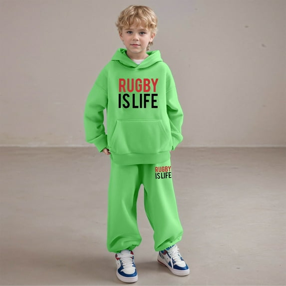 JIAYUE Fall Winter Boys Girls Playwear Sets Cartoon Long Sleeve Hooded ...