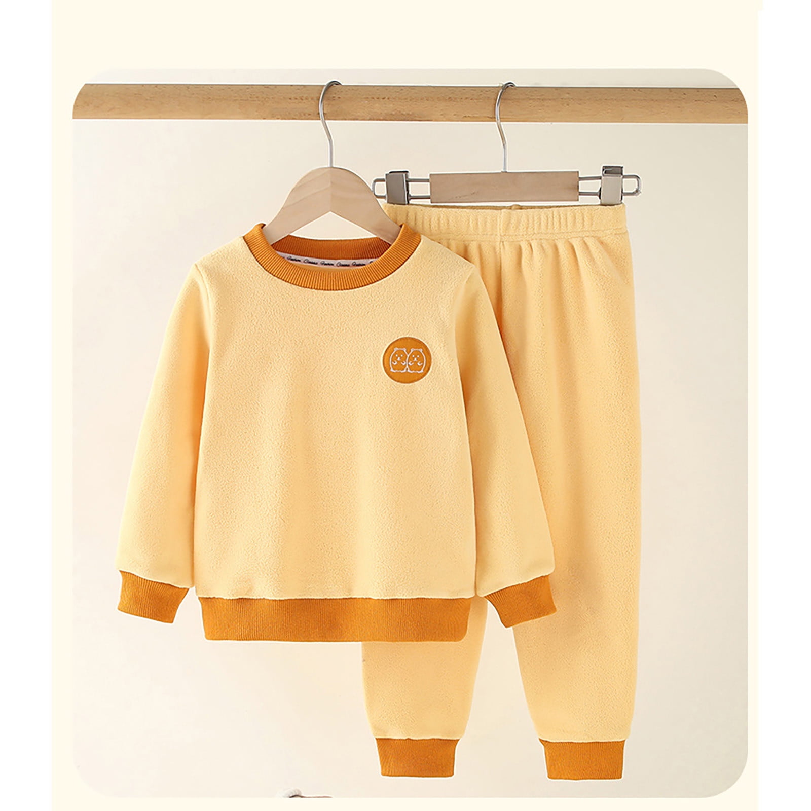 JIAYUE Fall Winter Kids Boys Girls Comfort Outfits Sets Solid Color ...