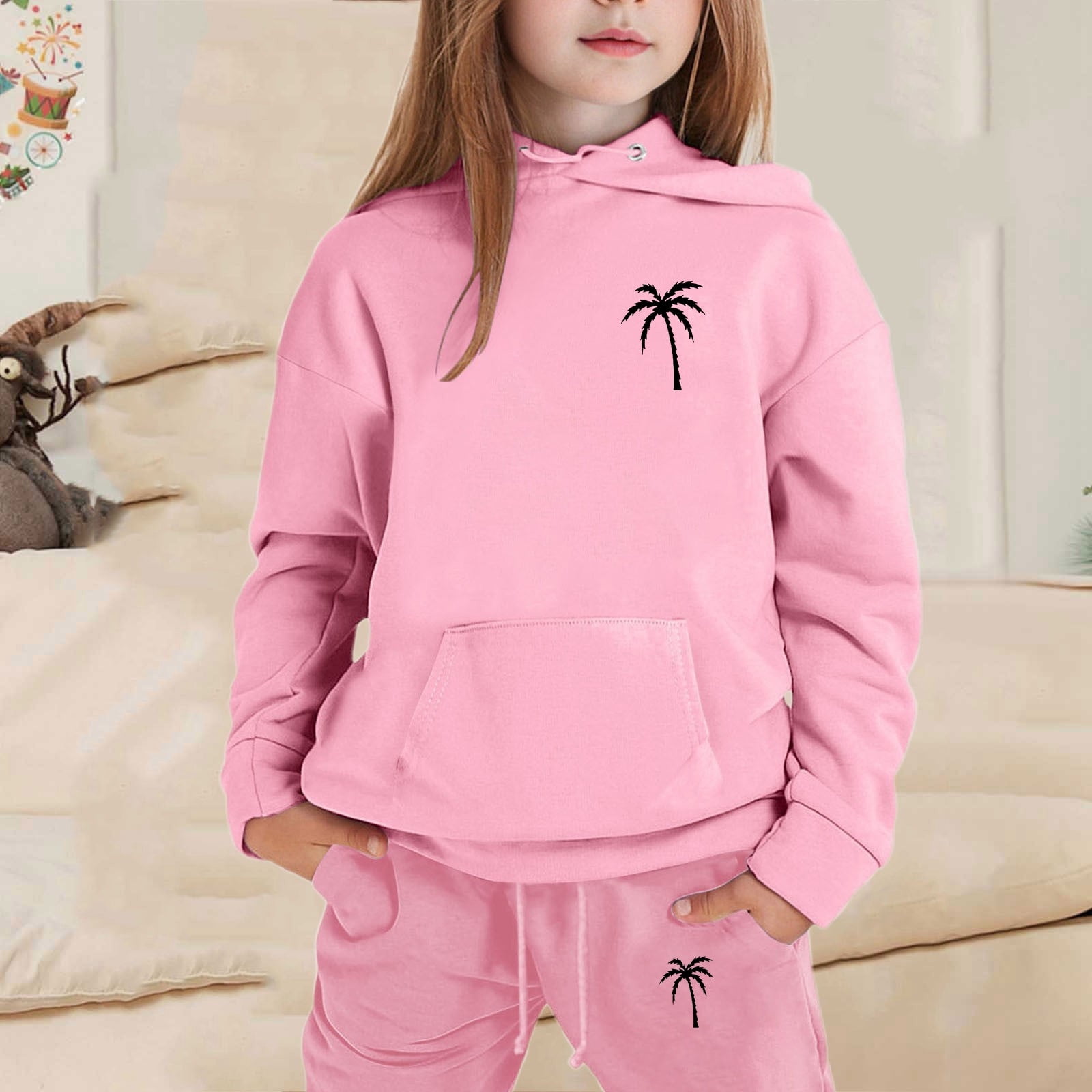 JIAYUE Fall Winter Outfits Girls Sets Cartoon Long Sleeve Hooded Pull ...