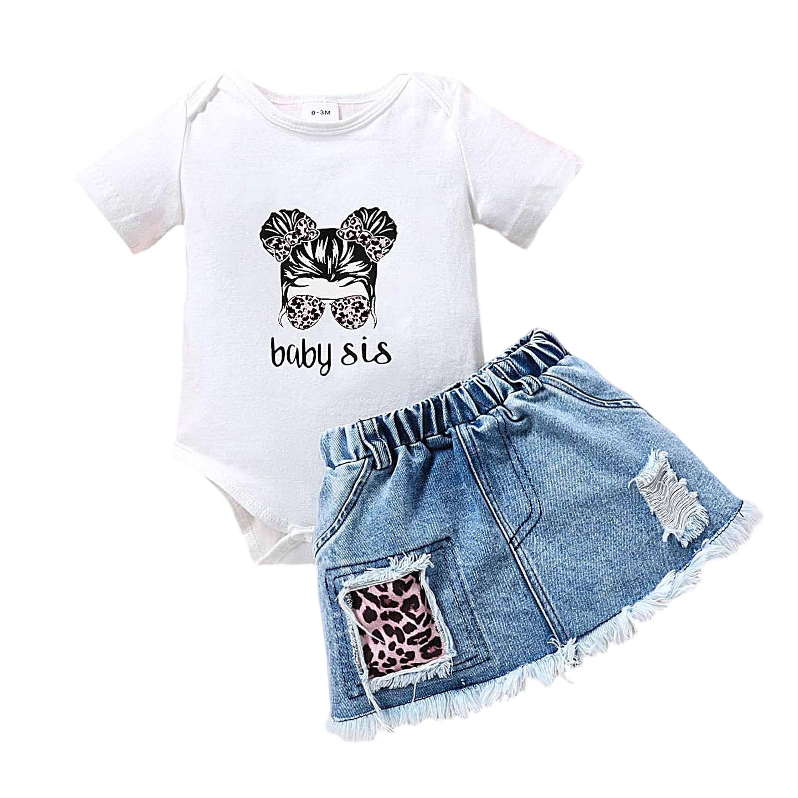 JIAYUE Girls Outfit Sets Crew Neck Summer Short Sleeve Animal Print ...