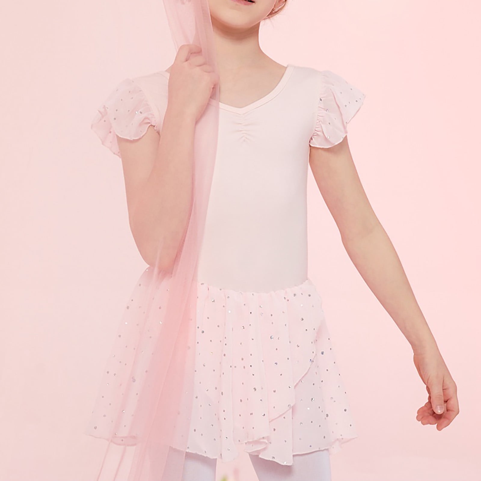 JIAYUE Girls Summer Dresses Shirt Dress Ballet Backless Bodysuit ...