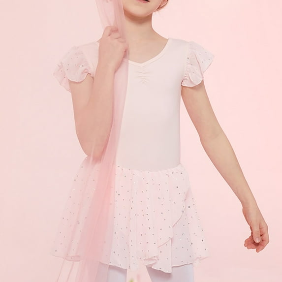 JIAYUE Girls Summer Dresses Shirt Dress Ballet Backless Bodysuit ...