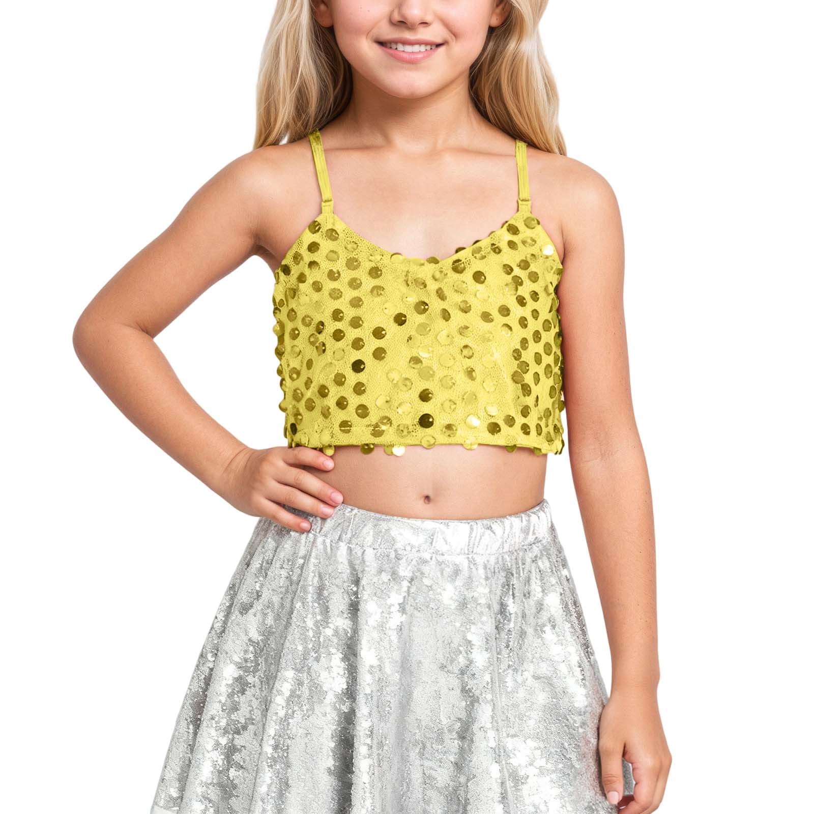JIAYUE Girls Tank Top Square Collar Sleeveless Carnival Adjustable ...