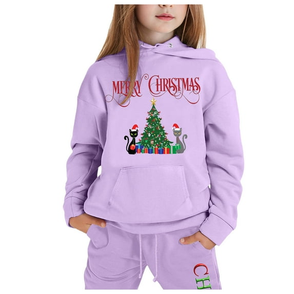 JIAYUE Kids Boys Girls Christmas Sets Cartoon Long Sleeve Hooded Pull ...