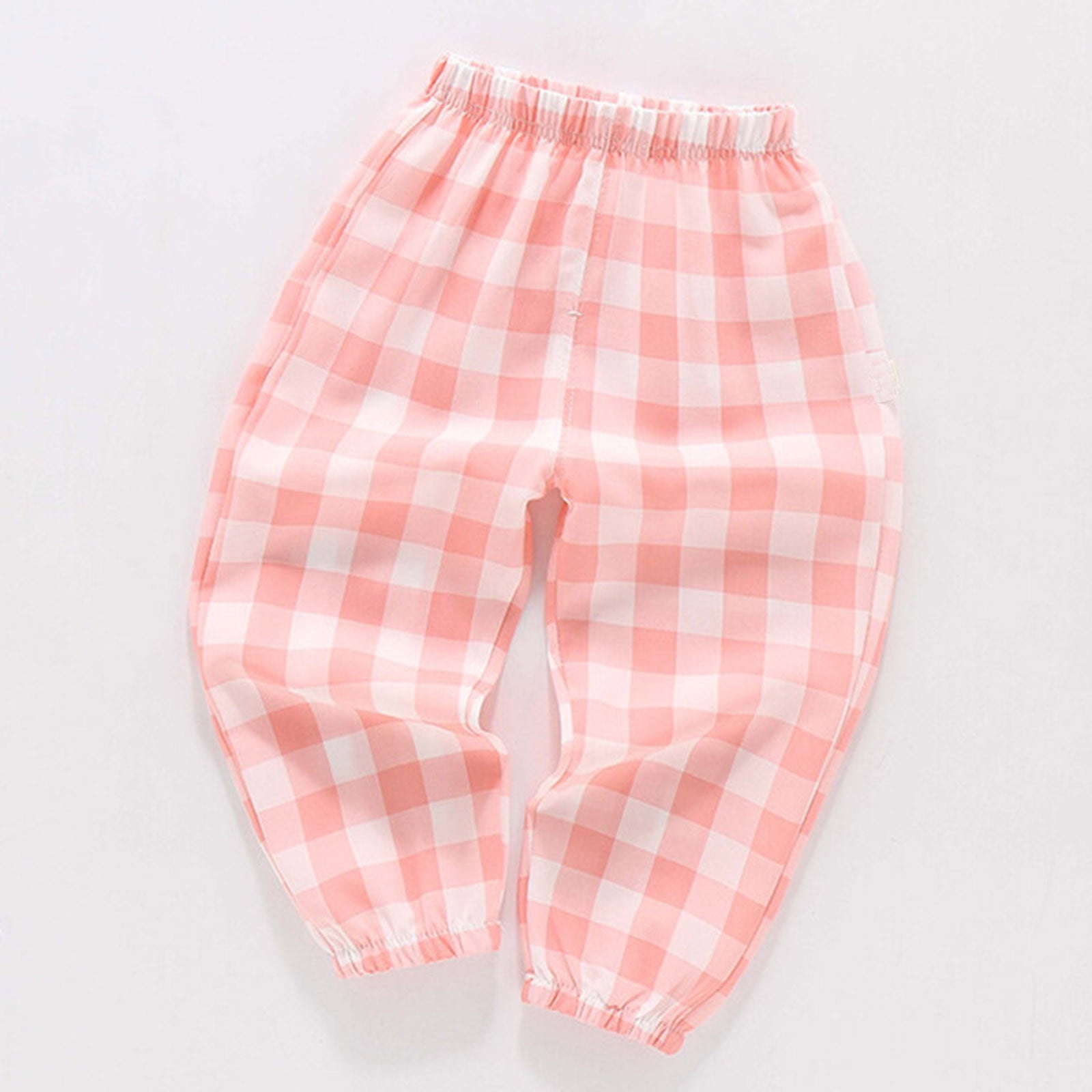 JIAYUE Kids Cool Weather Trousers Boys Girls Plaid Loose Sweatpants ...