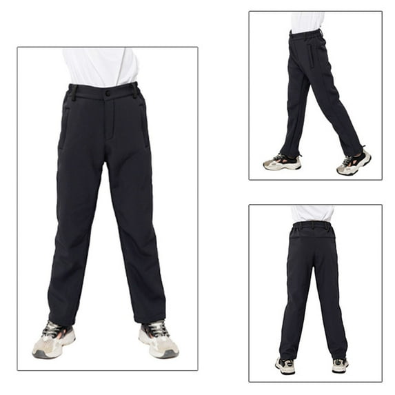 JIAYUE Kids Cool Weather Trousers Boys Girls Solid Color Straight-Leg ...