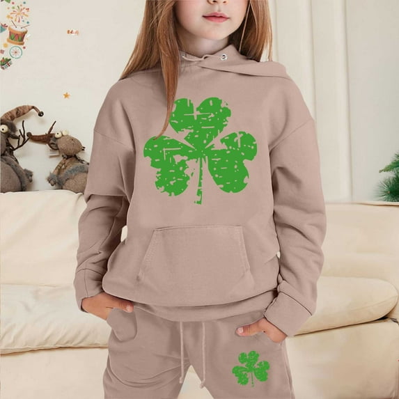 JIAYUE Outfits Sets Boys Girls Cartoon Long Sleeve Hooded Pull-On ...