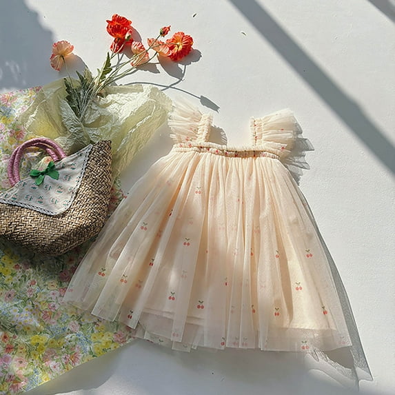 JIAYUE Spring Dresses For Girls Cartoon Print Sleeveless Square ...