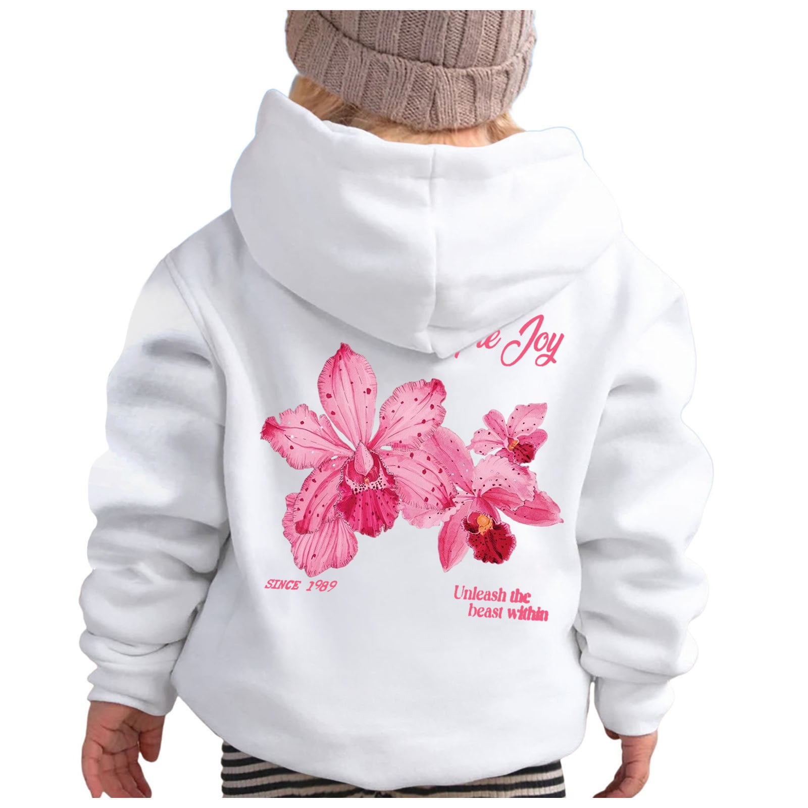JIAYUE Spring Hoodies Sweatshirts For Boys Girls Pullover Hooded Flower ...