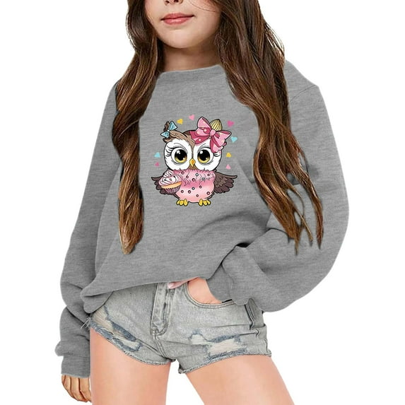 JIAYUE Sweatshirts For Boys Girls Cartoon Print Long Sleeve Crew Neck ...
