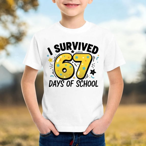 JIAYUE T Shirts For Boys Girls Letter Print Tees Crew Neck Short Sleeve ...