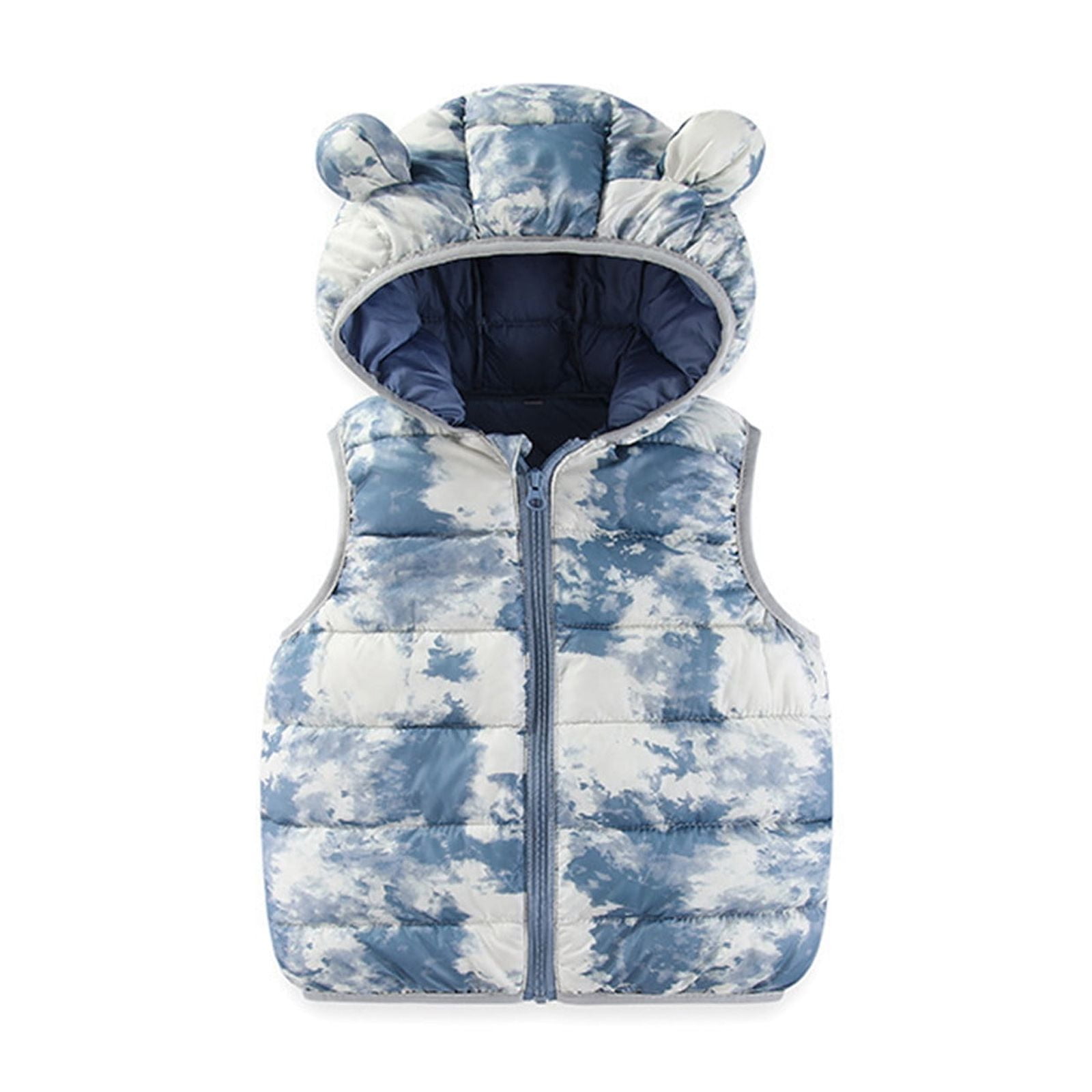 JIAYUE Vests For Kids Boys Girls Tie Dye Sleeveless Hooded Zipper ...