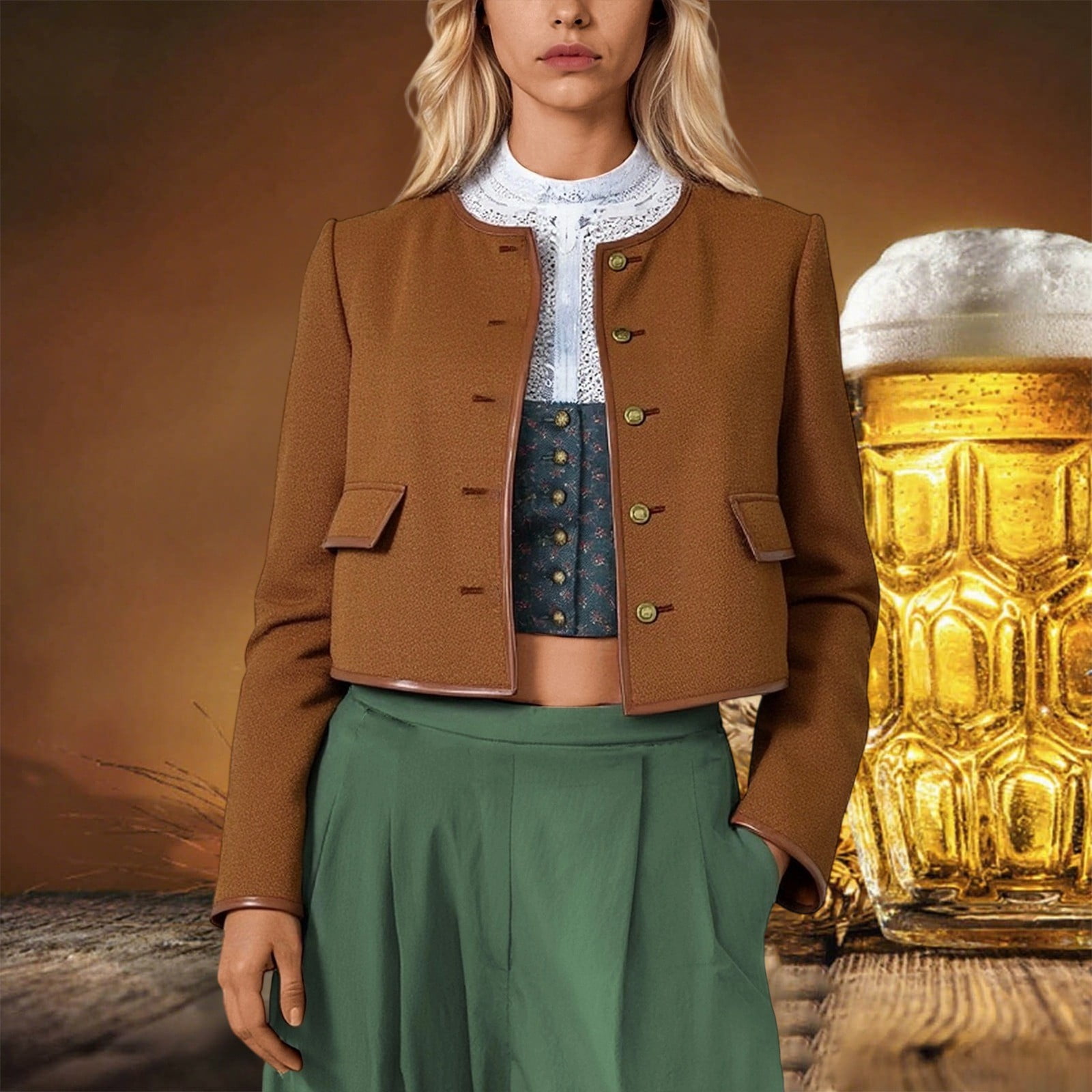 JIAYUE Womens Fall Winter Outerwear Jacket Solid Color Long Sleeve ...