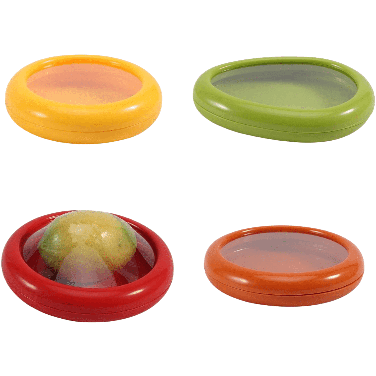 JIAYUEZHAO 4PCS Reusable Silicone Food Storage Containers, Lemon ...