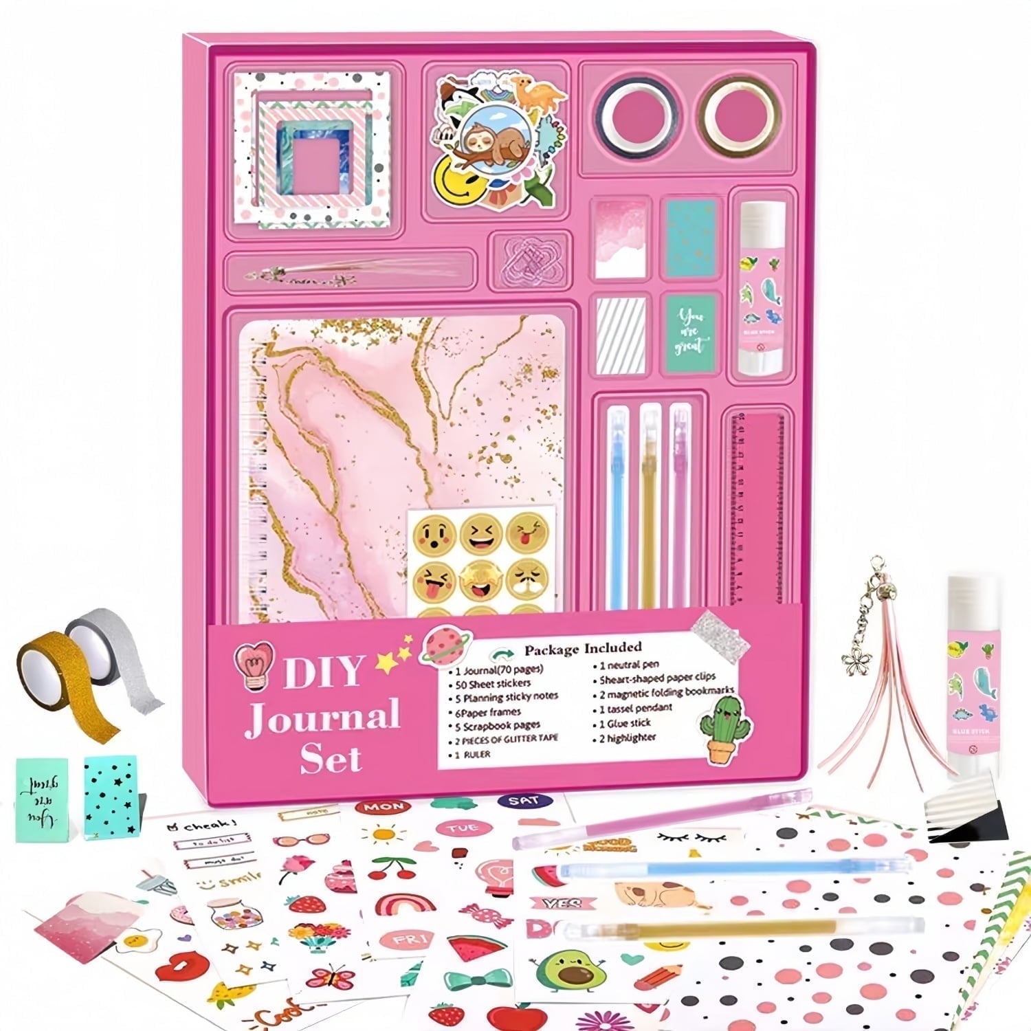 JIAYUEZHAO DIY Journal Set for Teen Girls Art and Craft Kit - Walmart.com