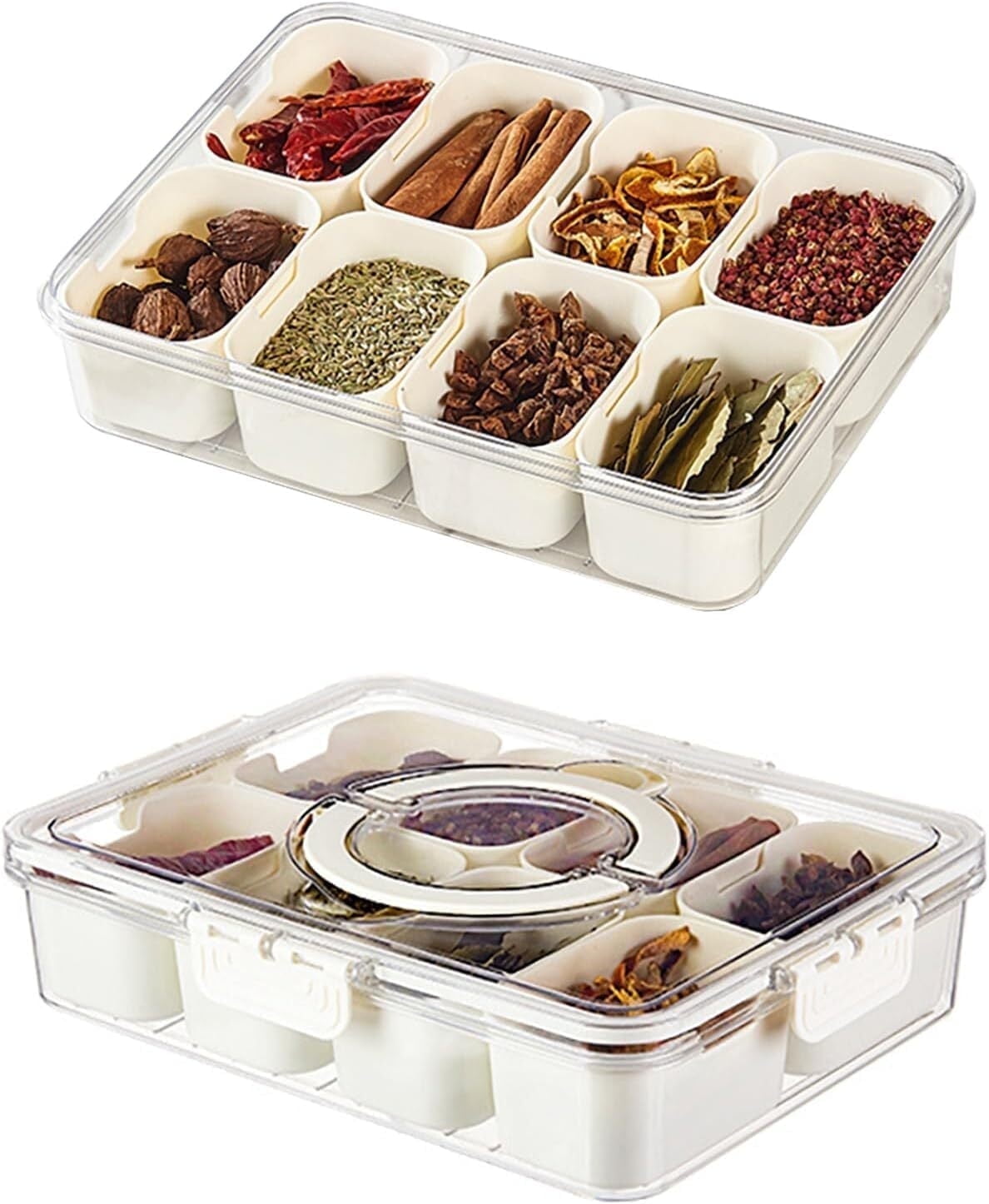 JIAYUEZHAO White Plastic Airtight Food Storage Containers for Candy ...