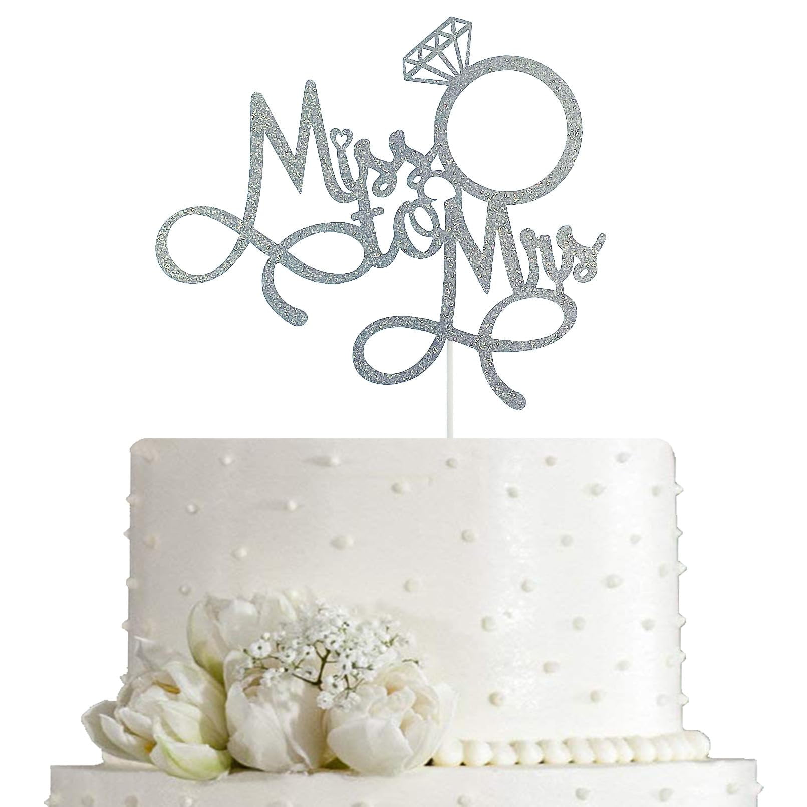 JIEEIN Miss To Mrs Cake Topper RST1 for Bridal Shower/Mr and Mrs ...