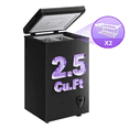 JIEJIA 2.5 cu.ft Compact Chest Freezer, Mini Freezer with Adjustable ...