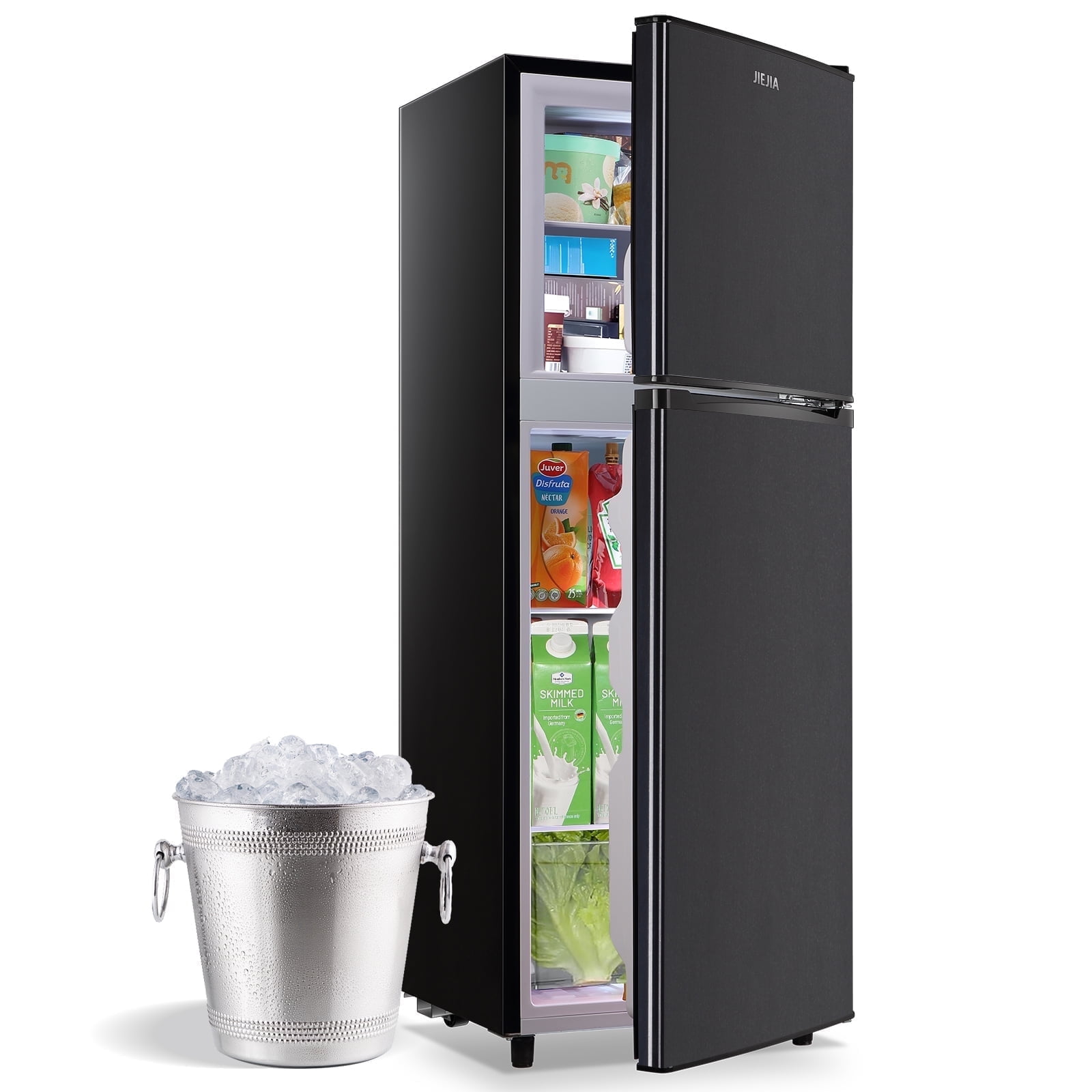 JIEJIA 5.0 Cu.Ft Apartment Size Refrigerators with Separate Freezer, 2 ...