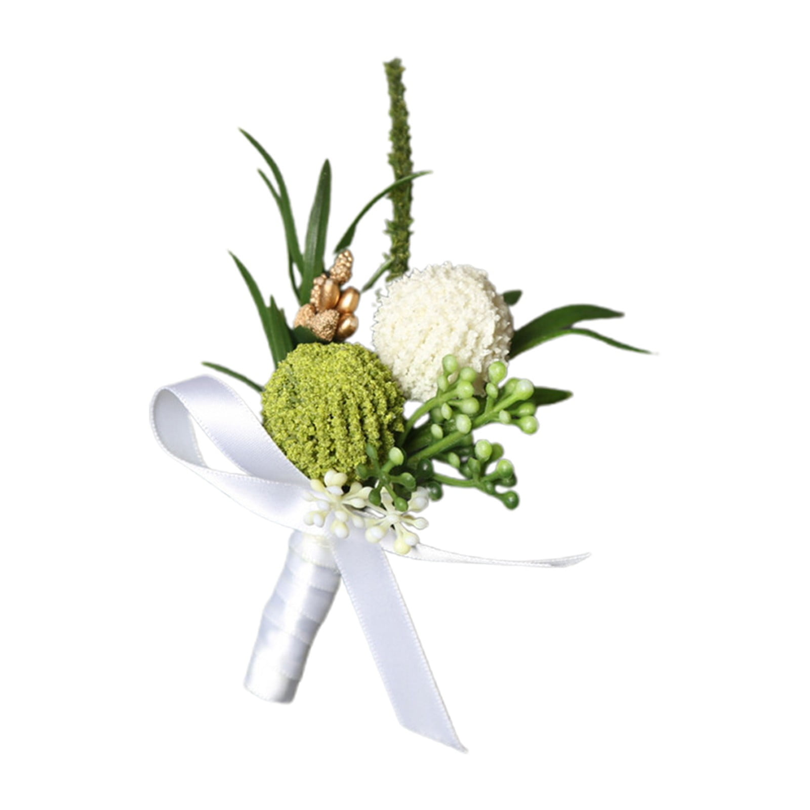 JIEU Artificial Wrist Corsage & Boutonniere Elegant Silk Flower Hand ...