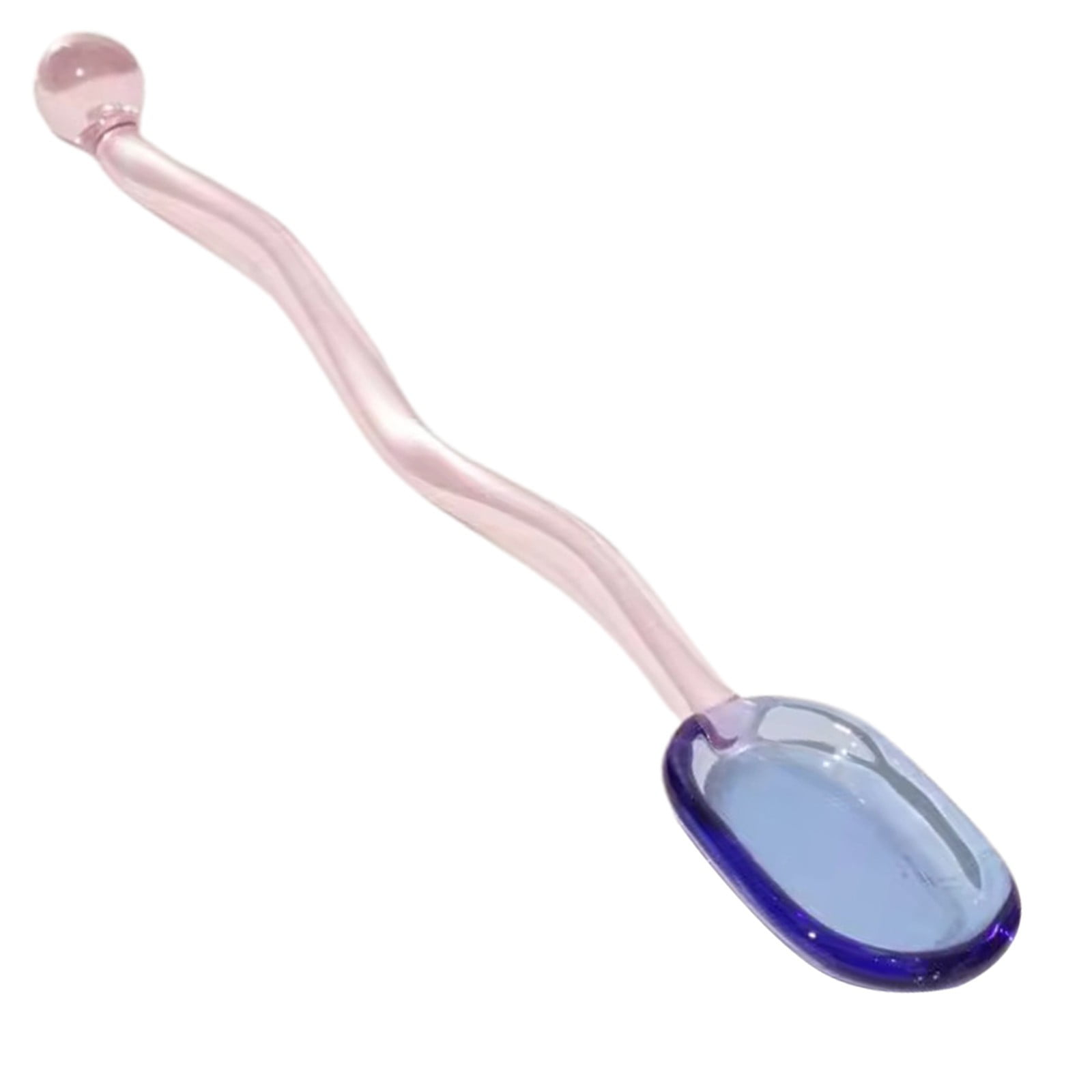 JIEU ‌Dessert Spoons Creative Colorful Glass Sugar Spoon Tea Spoon Stir ...