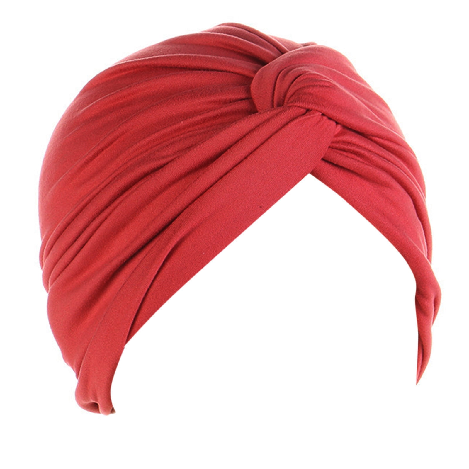 JIEU Fashion Hat for Female Women Turbans Knot Pre Tied Bonnet Cap ...