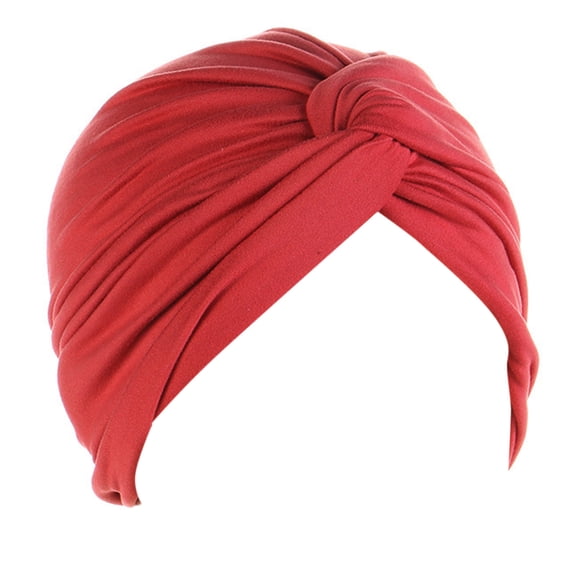 JIEU Fashion Hat for Female Women Turbans Knot Pre Tied Bonnet Cap ...