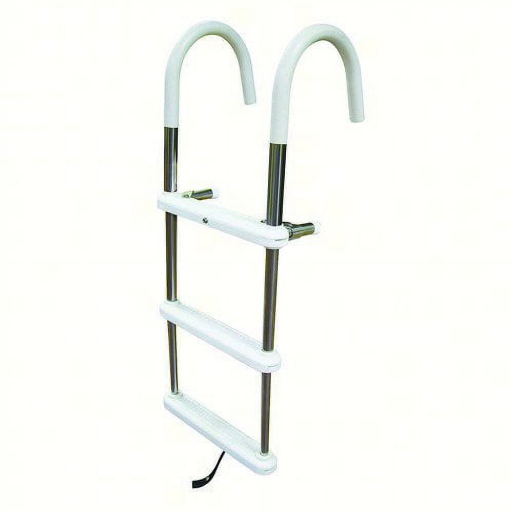JIF Marine EPV3 Telescoping Gunwale Boarding Hook Ladder 3-Step Folding ...