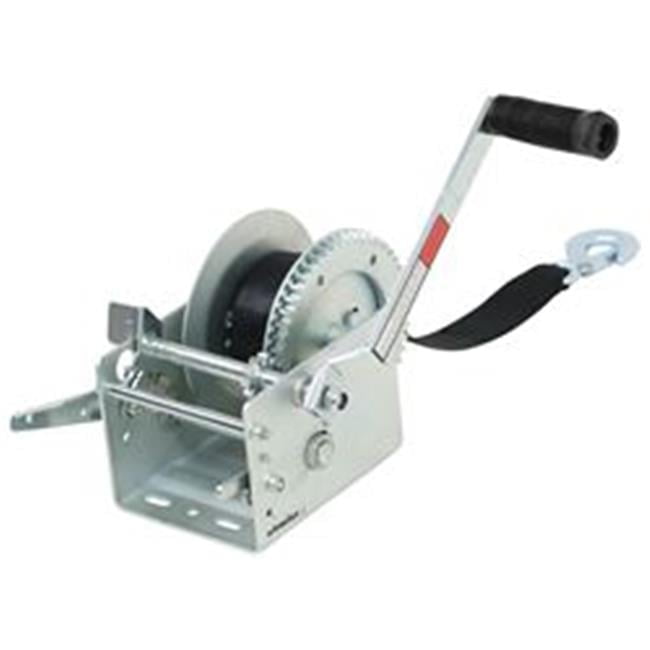 JIF Marine W2500D 2500 lbs Trailer Winch 2-Speed Solid Gear & Winch ...