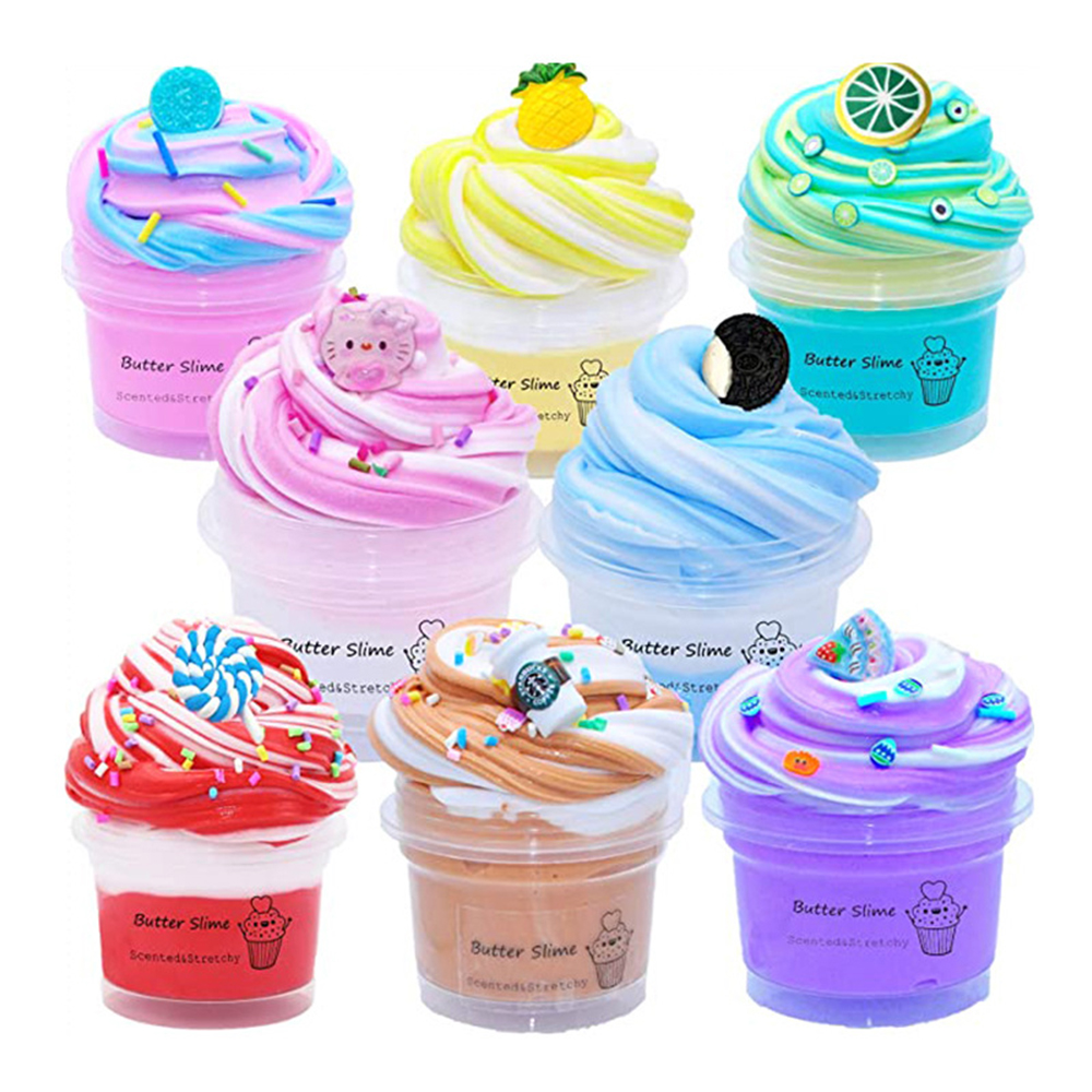 JIFON 8Pack Butter Slime Kit for Kids, Jelly Slime Pack Gift Sets for ...