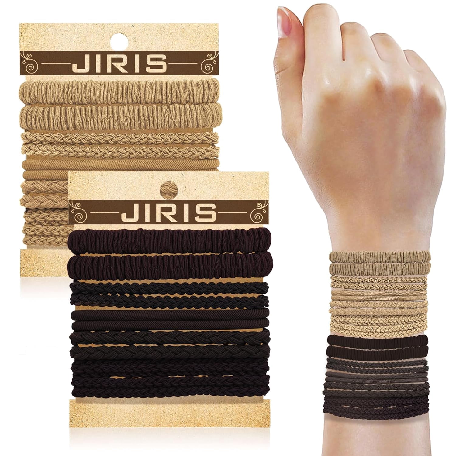 JIIRS 20PCS Boho Hair Ties,Elastic Bracelets,Elastic Hair Ties, Hair ...