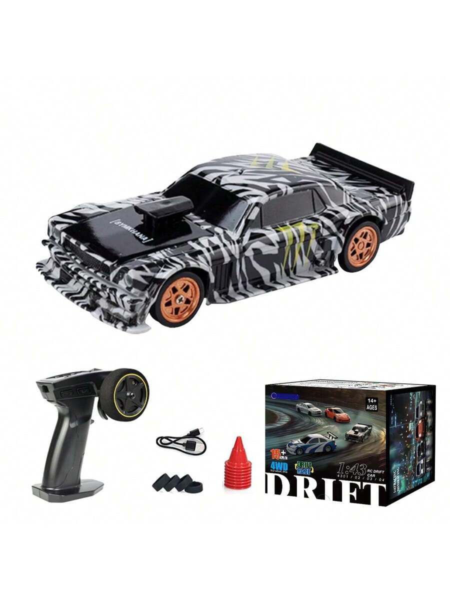 JIKEFUN 1/43 RC Mini Racing Cars 2.4G Radio Control Drift Car 4WD Off ...