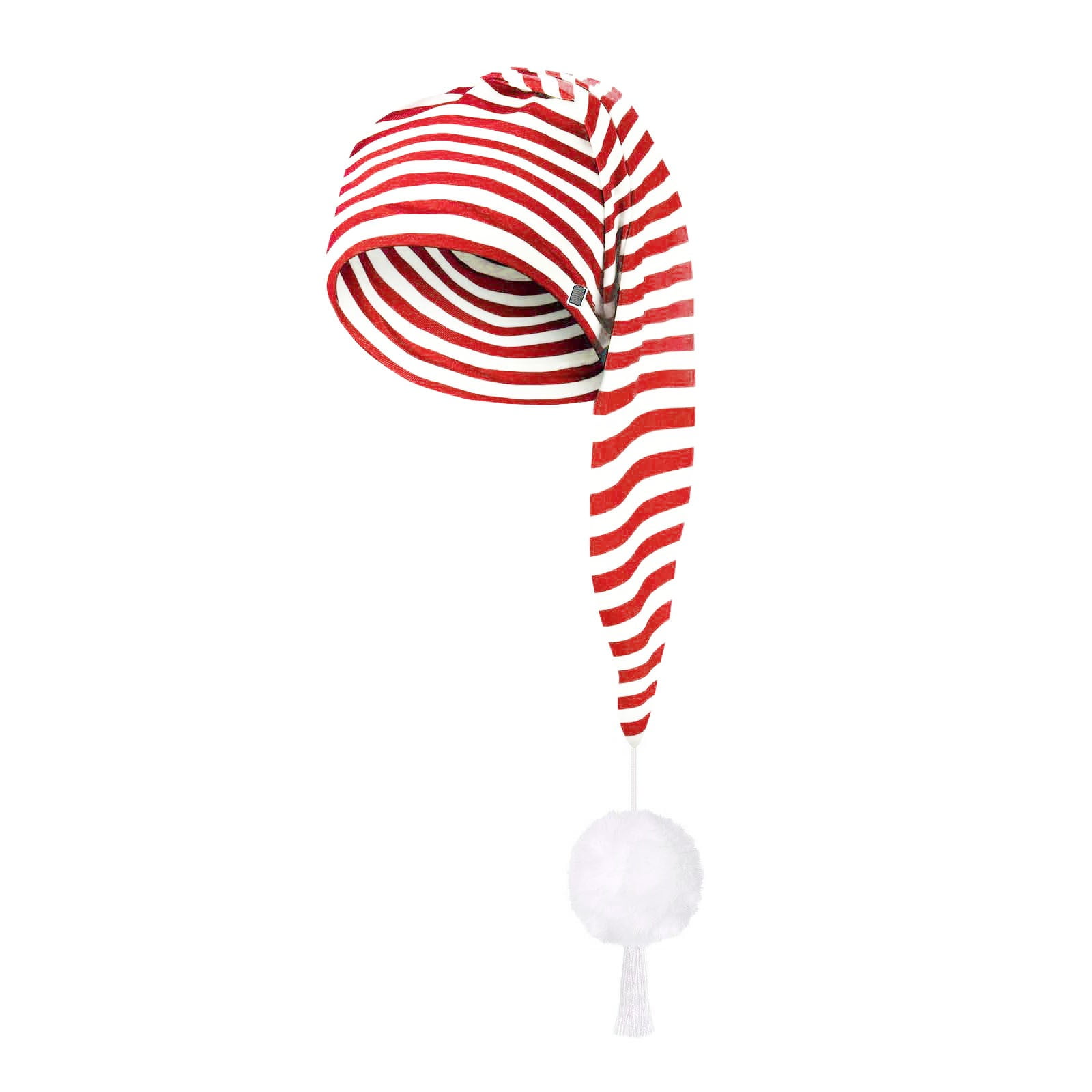 JIKNTTR Christmas Sleeping Nightcap For Men Women Striped Pajama Hat ...