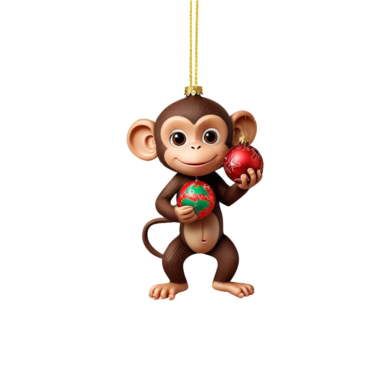 JIKNTTR Farmhouse Christmas Ornaments For Christmas Tree Monkey ...