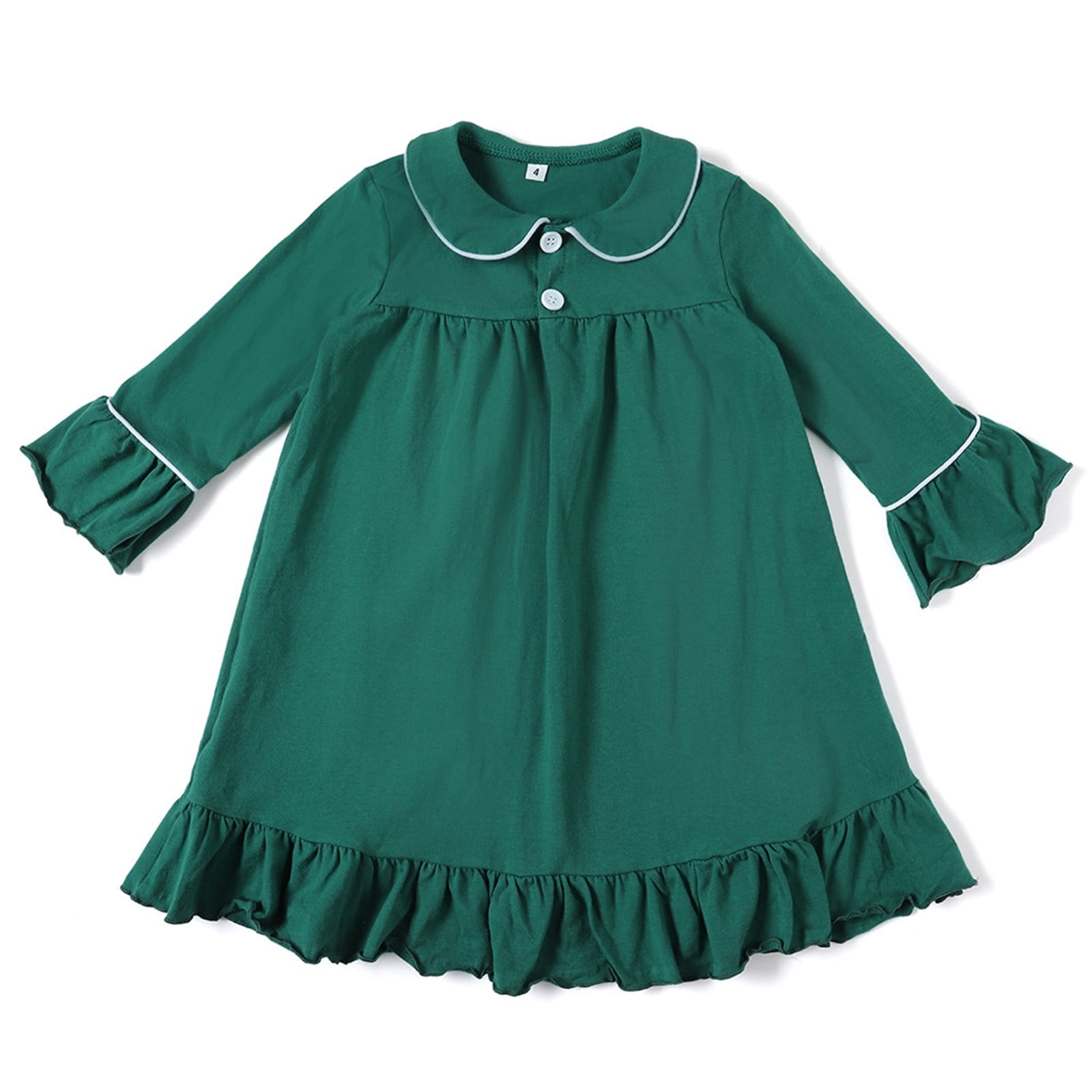 JIKNTTR Girls Nightgowns Christmas Nightdress Girls' Sleepwear Long ...