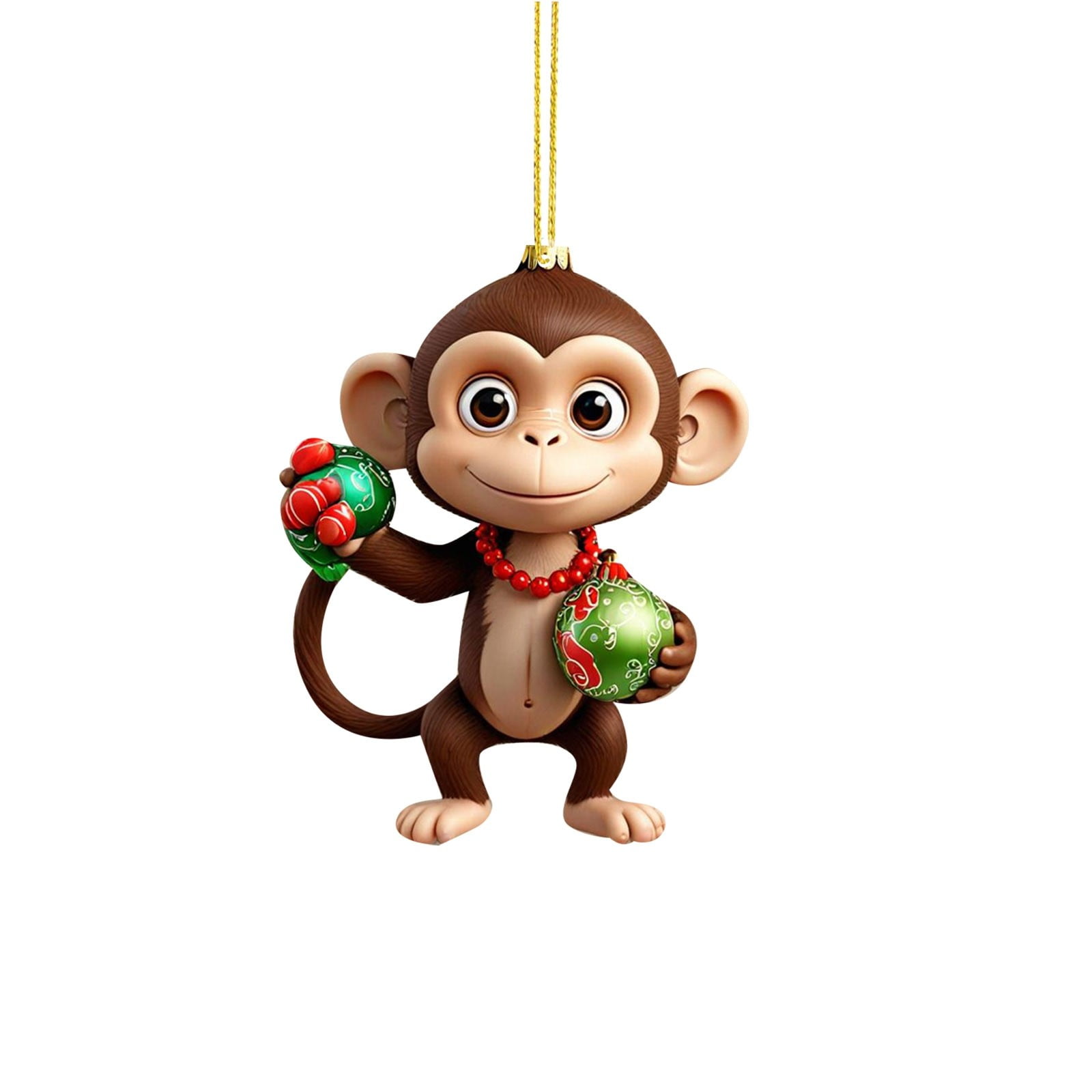 JIKNTTR Hanging Monkey Pendant For Christmas Tree Decoration Funny ...