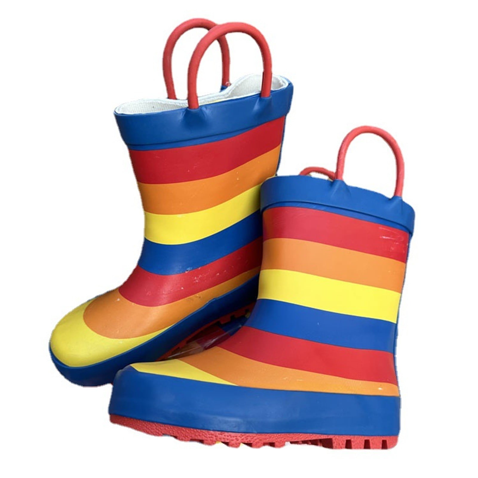 JIKNTTR Kids Rain Boots For Boys Girls Kids Classic Rainbow Glitter ...