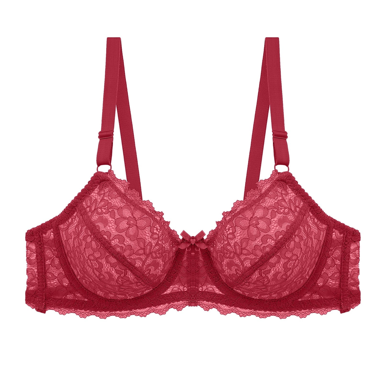 JIKNTTR Lace Bras for Women Sexy Comfort Push Up Everyday Bralette ...