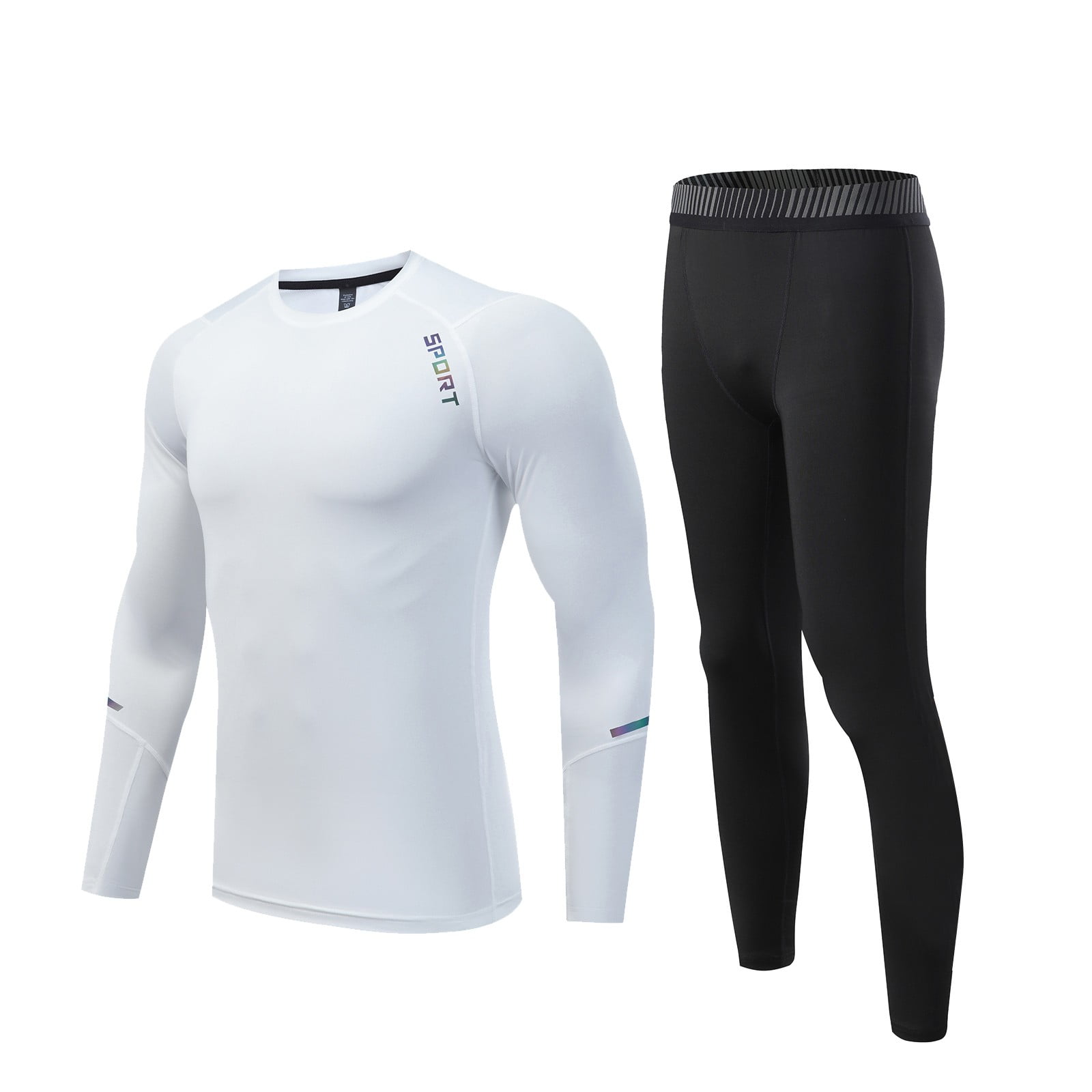 JIKNTTR Long Johns Thermal Underwear For Men Skiing Winter Warm Fleece ...